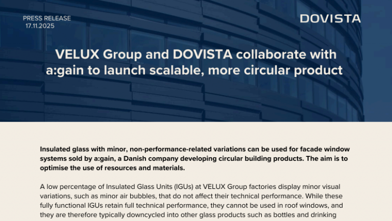 VELUX Group and DOVISTA collaborate with a:gain to launch scalable ...